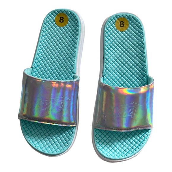 Avia | Shoes | Womens Sandals Size 8 Avia Dual Density Iridescent Pool ...